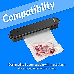 Reli. Vacuum Sealer Bags 8x12 in. | 200 Bags | Pre-Cut Embossed Vacuum Bags for Food | BPA Free | Vacuum Sealer Bags for Sous Vide, Food Freezer Storage/Food Prep | Quart Size, Clear