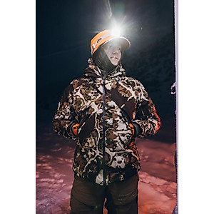 First Lite Tundra Brim Beanie - Warm Fleece Hunting Hat - Hunters Orange - Medium