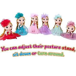 Easter Eggs Basket Stuffers with Fashion Beauty Doll, 6 PCS Jumbo Surprise Eggs for Girls Toddler Kids Gift Easter Basket Stuffers Fillers