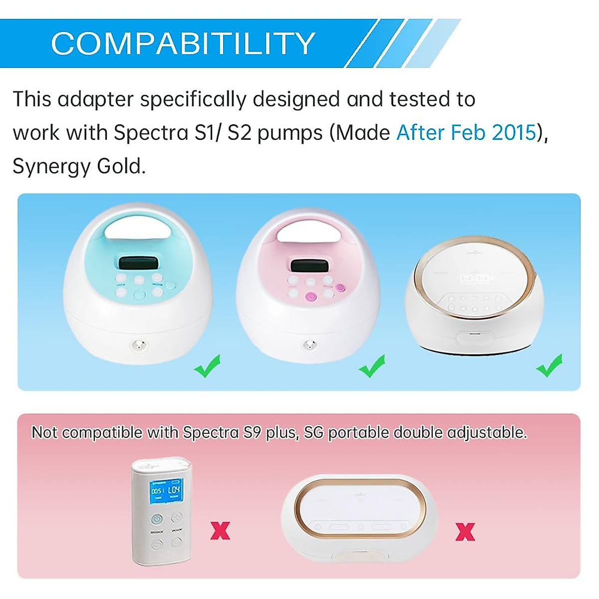 PumpMom 12V 2A Power Adapter Charger for Spectra S1 S2 S100 S200 and SG Synergy Gold Breast Pump, Replacement Power Supply for Motif Luna Brreast Pumps