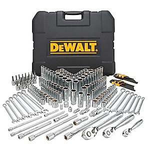 DEWALT Mechanics Tools Kit and Socket Set, 204-Piece, 1/4" & 3/8" & 1/2" Drive, MM/SAE (DWMT72165)