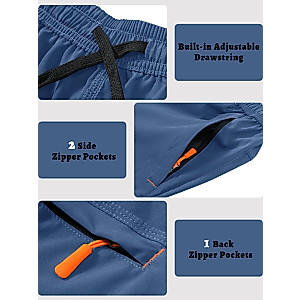 TACVASEN Men's Shorts Running Quick Dry Lightweight Athletic Workout Gym Basketball Summer Shorts with Zipper Pockets