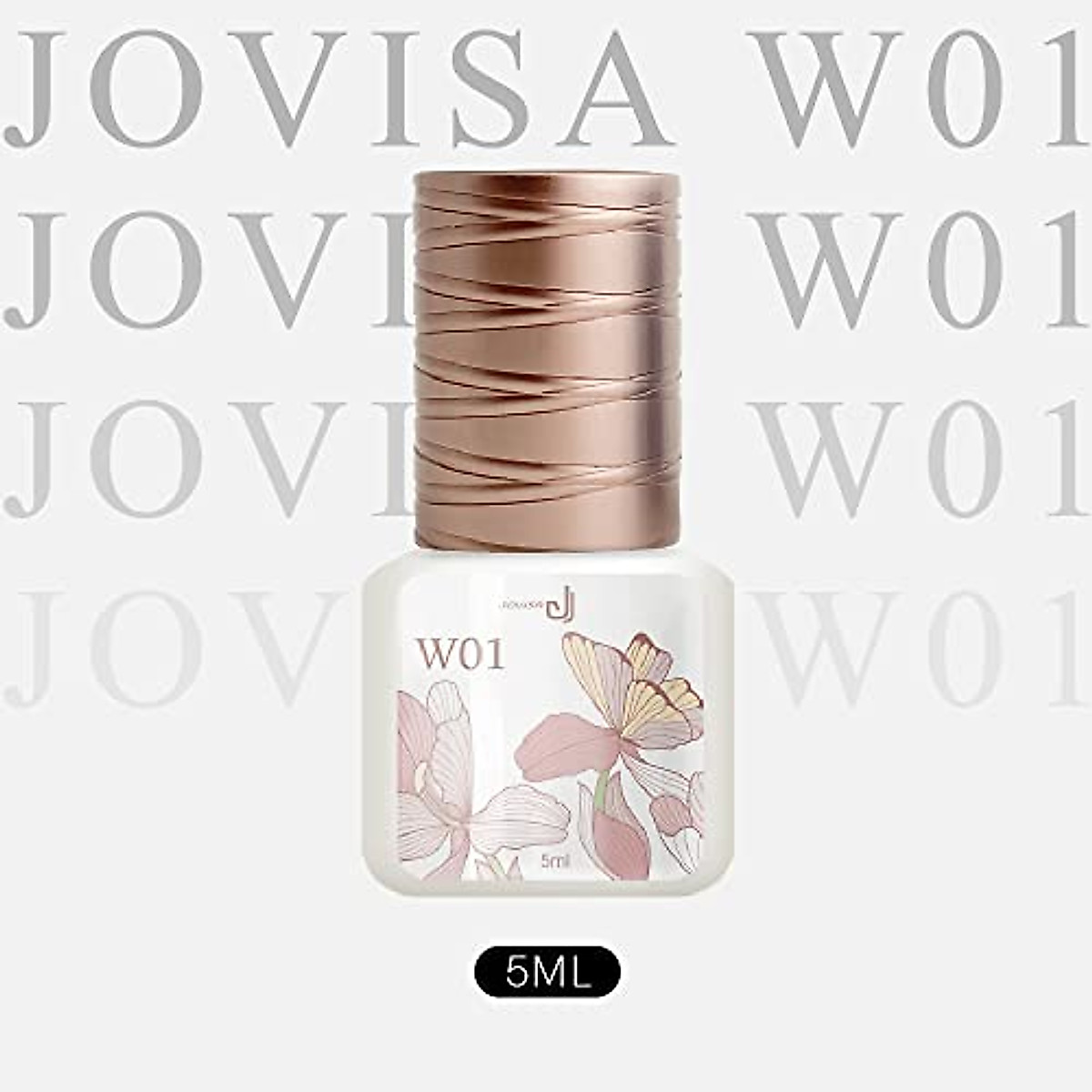 JOVISA W01 Eyelash Extension Glue 0.5 Second Drying Time 6-8 Weeks Long Retention 30~70% RH Ideal Humidity Professional Use Only 5ml