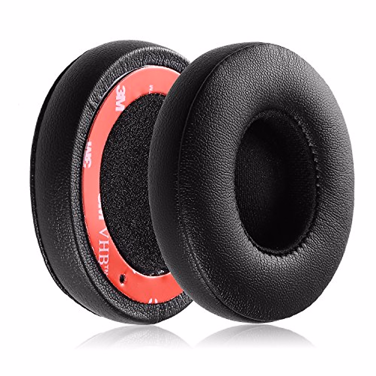 Solo 2 Wired Replacement Earpads - JARMOR Protein Leather & Memory Foam Ear Cushion Pads for Beats Solo2 Wired On-Ear Headphones by Dr. Dre ONLY (NOT FIT Solo 2.0/3.0 Wireless) - Black