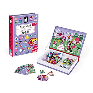 Janod MagnetiBook 63 pc Magnetic Princess Costumes Dress Up Game - Ages 3+ - J02725