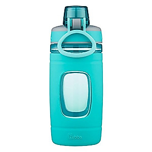 bubba. Flo Kids Water Bottle with Leak-Proof Lid, 16oz Dishwasher Safe Water Bottle & Bubba Flo Kids Water Bottle with Leak-Proof Lid, 16oz Dishwasher Safe Water Bottle, Aqua Waters