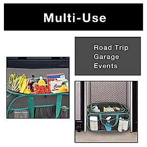 Smart Design Pop Up Trunk Organizer with Easy Carry Handles, Side Pockets, and Zipper Top - 23 Inch - Holds 50 lbs. - Durable Fabric Collapsible Design - Home Organization - Gray