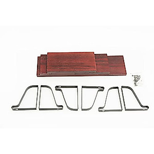 DECOMIL Floating Shelves Wall Mounted, Rustic Wood Wall Storage Shelves Set of 3 for Any Wall Space for Living Room, Bathroom, Bedroom, Kitchen, Garage, and Office (Cherry)