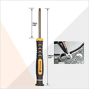 T8 Torx Screwdriver,TECKMAN TR8 Torx Security Screwdriver for Macbook,HDD,PS3,PS4,Xbox one and Xbox 360 Controllers Repair