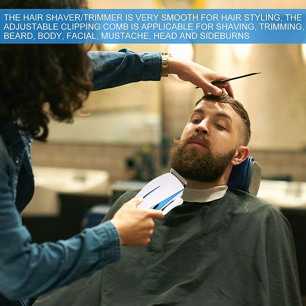 EVTSCAN Men's Electric Razors, Hair Cutting Kit Professional Hair Clipper Adult Child Haircut Trimmer Set 220V, Wet & Dry Hair Trimmer, Home & Travel