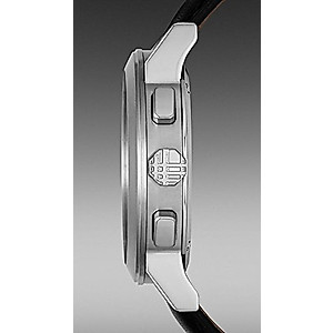 SALE! Authentic Burberry LUXURY Chronograph Watch Men Unisex The City Black Leather Silver Date Dial BU9355