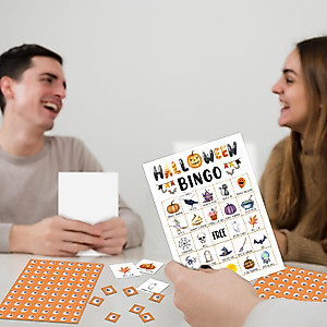 5 x 7 Inches Halloween Bingo Game Cards, Holiday Indoor Outdoor Bingo Game with 24 Players, Party Activity Supplies for Family Colleague Friend Adult Teen Halloween Party School Classroom-04