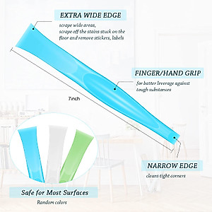 Non-Scratch Plastic Scraper Tool Carbon Fiber Plastic Cleaning Scraper Tool Pen-shaped Scraper Tool Stiff Scraper Cleaning Tool for Kitchen Sticker Scratch Cleaning (6, Mixed Color)