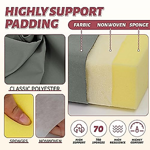 Parkerly Outdoor Patio Chair Cushion 20x20x4 Inch Waterproof Seat Cushions Indoor Double Piping Durable Comfortable Square Dining Chair Pads Gray with Zipper Chair Pad-Set of 2