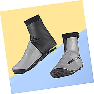 TOKIDNY Windproof Size Thermal Sports Winter Outdoor Shoes Cycling Shoe Water-Resistant High Bike Warm Covers Riding Reflective Overshoes for Men Full - L/XL