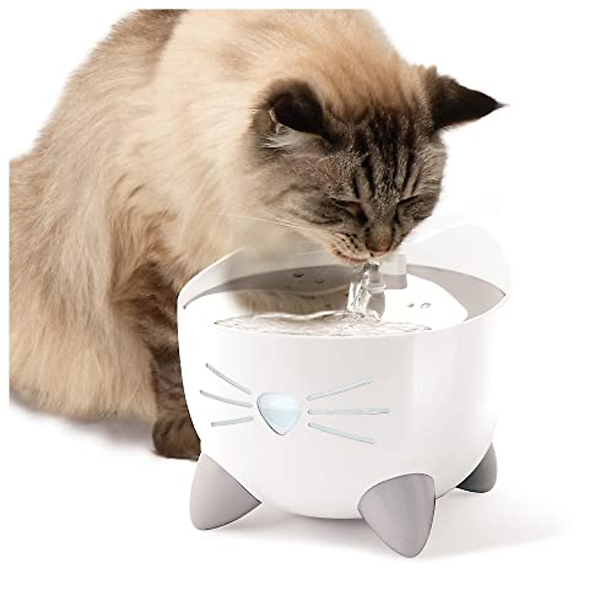 Catit PIXI Smart Water Fountain – Automatic Cat Drinking Fountain with UV-C Clarifier Light and App Support