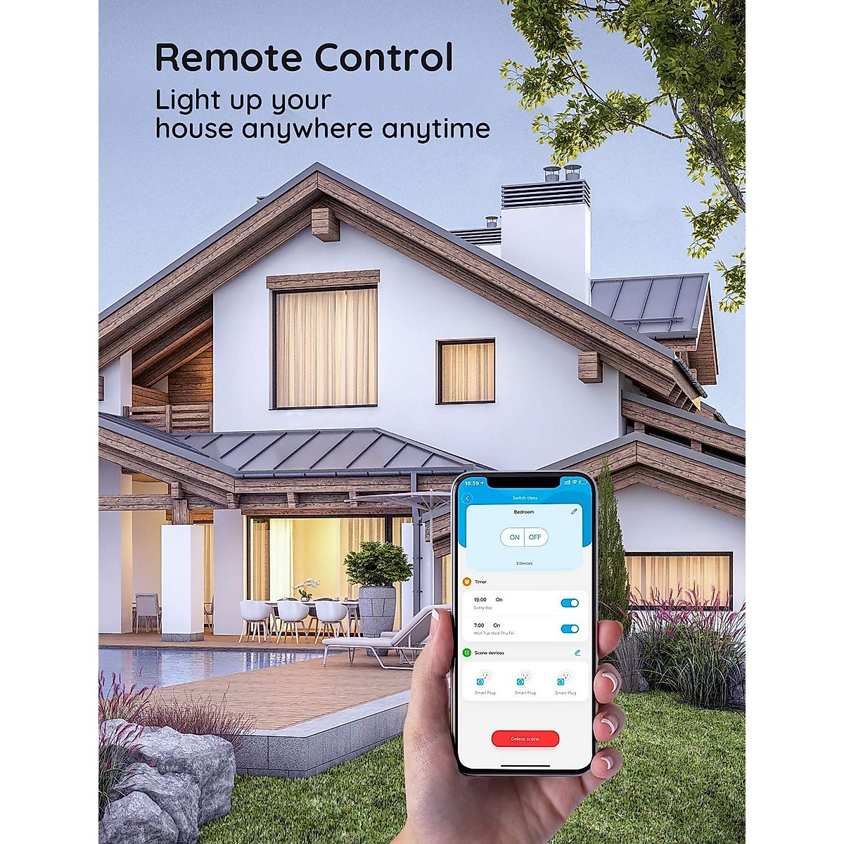 Govee Smart Plug, WiFi Outlet Compatible with Alexa and Google Assistant, Mini Smart Home Plugs with Timer Fuction & Group Controller, No Hub Required, ETL & FCC Certified, 2.4G WiFi Only (1 Pack)