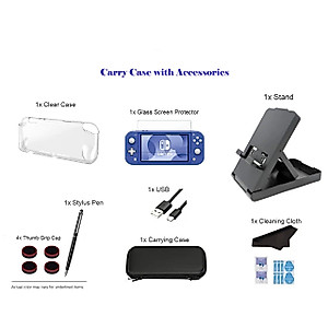 Nintendo Switch Lite Blue 32GB Game Console, Extra External 64GB Storage, Touchscreen, Bluetooth, Holiday 11-in-1 Case