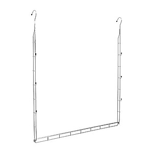 Organize It All Closet Doubler Hanging Rod | 2 Pack | 2 Tier | Adjustable | Double Your Space | Closet Organization | Great for Hanging Dress Clothes | Metal | Chrome Silver