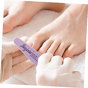 Beaupretty Manicure Pedicure Set Nail Buffer Strip Nail File: 10pcs Manicure Sponge File Double Sided Nail Buffing Block Salon Pedicure Polisher File for Men Women Purple Nails Set