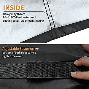 PENDEJATO BBQ Grill Cover, 420D Heavy Duty Grill Cover Rip-Proof, Outdoor Waterproof BBQ Cover,Fits of Weber Gas Grill Cover Charbroil Grill & Brinkmann Grill and More (41" L x 19" W x 40" H)