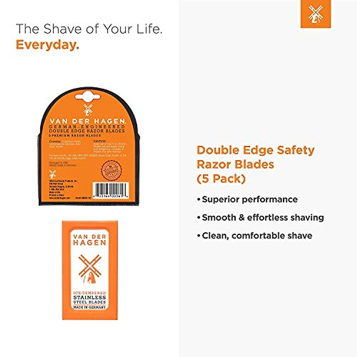 Van Der Hagen Safety Blades 5 Count (Pack of 1)