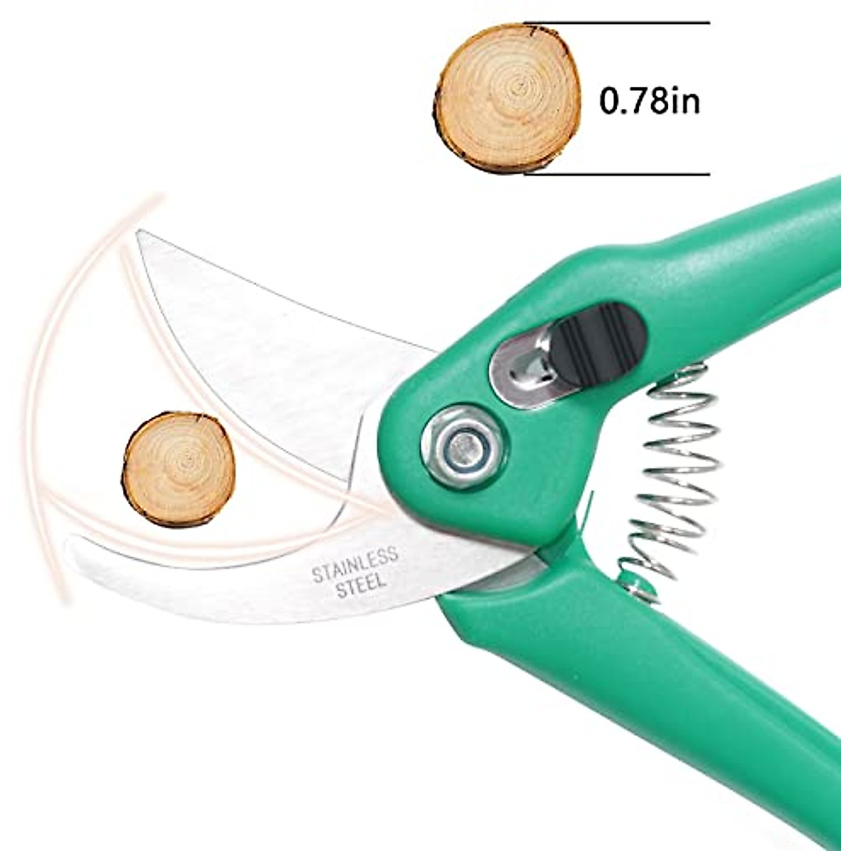 Madotree 8 inch Garden Pruning Shears,SK5 Blade Pruning Scissors,For Cutting Flowers, Trimming Plants, Bonsai and Fruits Picking