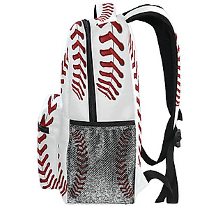 Oarencol Sport Baseball Softball Pattern Backpacks School Book Travel College Shoulder Bag