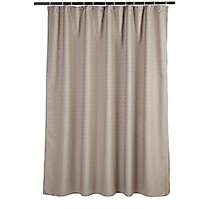 Amazon Basics Linen Style Bathroom Shower Curtain - Taupe, 72 Inch