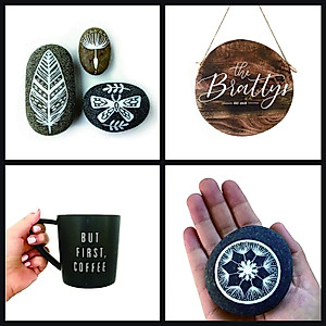 White Paint Pen, 6 Pack 0.7mm Acrylic White Permanent Marker White Paint Pens for Wood Rock Plastic Leather Glass Stone Metal Canvas Ceramic Marker Extra Very Fine Point Opaque Ink