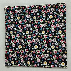 PUMCRAFT Sewing Fabric 100% Plain Cotton Poplin Black Colorful Flower and Navy Blue FlowerPrinted Cotton Poplin Fabric 50x140cm Tree Fabric Patchwork - 50cm - 140cm Fabric Patchwork Craft