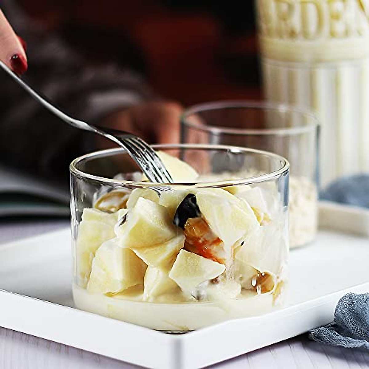 LUXU Glass Salad Bowl 46 oz,Fruit Bowl 29 oz Milk Bowl 15 oz,Set of 3 Glass Mixing Bowl All Purpose Round Serving Bowl Great for Serving Salad,Fruit,Popcorn, Dips,Condiments,Snack,Oatmeal and More