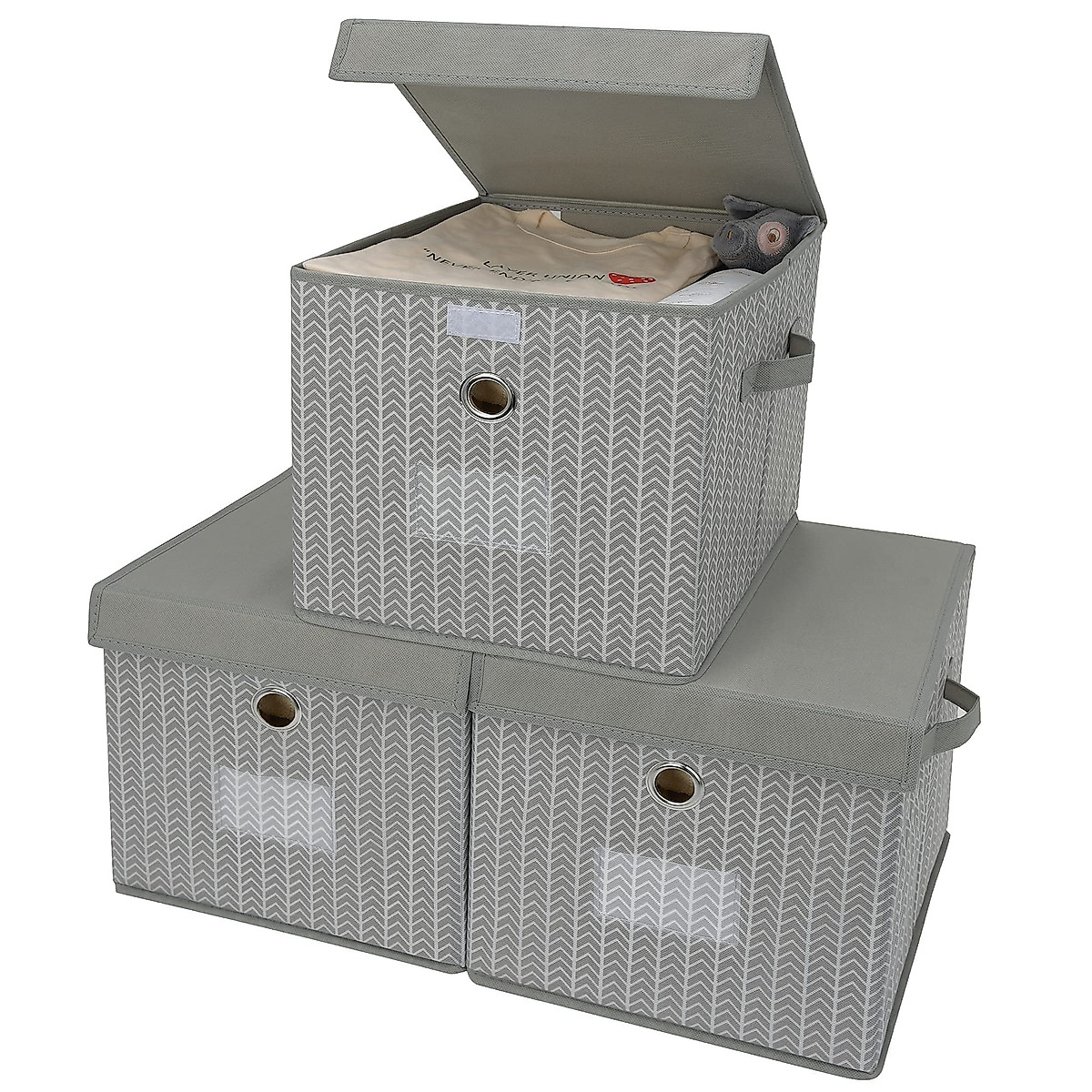 GRANNY SAYS Bundle of 3-Pack Closet Storage Cubes & 1-Pack Extra Large Rectangle Storage Bin