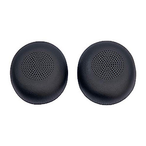Ear Cushions Pads for Jabra Evolve2 65, Elite 45h, Evolve2 40, Bluetooth and Corded USB Headsets, Global Teck 2pk Replacement Spare Leatherette Ear Cushion (2-Pack Ear Cushions)