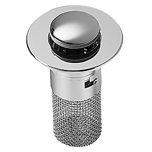 FELTECHELECTR Bathroom Sink Plug Push Type Bounce Core Drain Filter for Bath Basin Stopper Upgraded Sink Strainer for Bathroom and Shower Drain Easy to Install