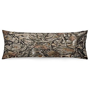 Lycomify Body Pillow Cover,Hunting camo Background Printed Long Pillow Cases Protector with Zipper Decor Soft Large Covers Cushion for Beding,Couch,Sofa,Home Gift 20"x54"