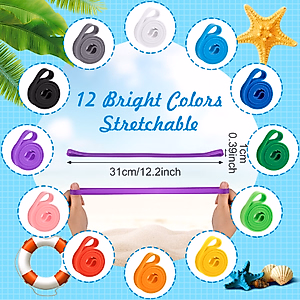 ANCIRS 15pcs Towel Bands for Beach Chairs, Silicone Beach Chair Clips for Fixing Towel, Multi-Functional Windproof Towel Bands Holder for Beach Chairs Cruise