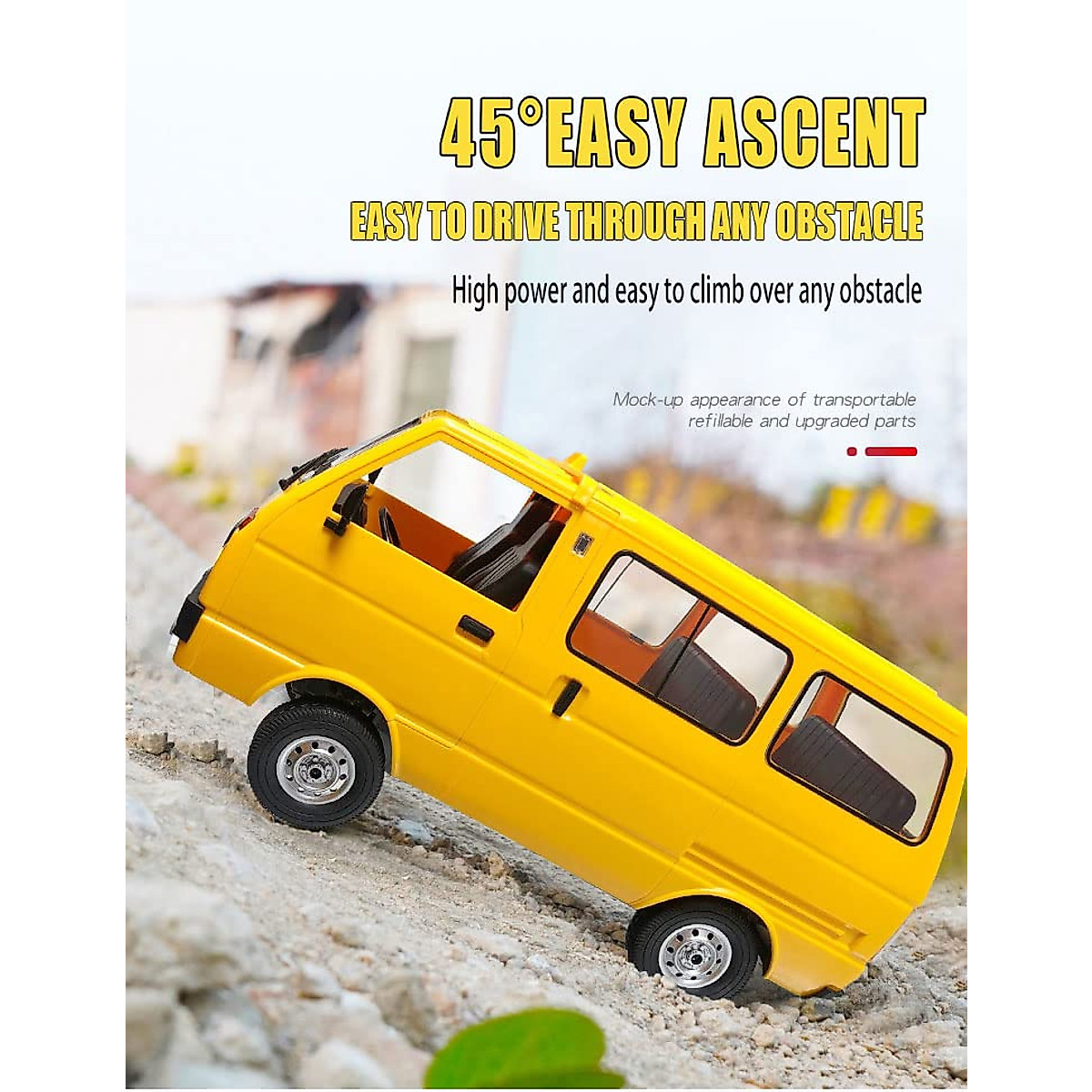 The perseids Remote Control Car WPL D42 RTR RC Drift Cars, 1/10 Full Scale RC Rock Crawler 2.4Ghz Offroad RC Truck and Trailer All Terrain Car RC Racing Climb Vehicle High Speed Van Car