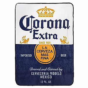 Bioworld Corona Extra Beer Label Throw Blanket