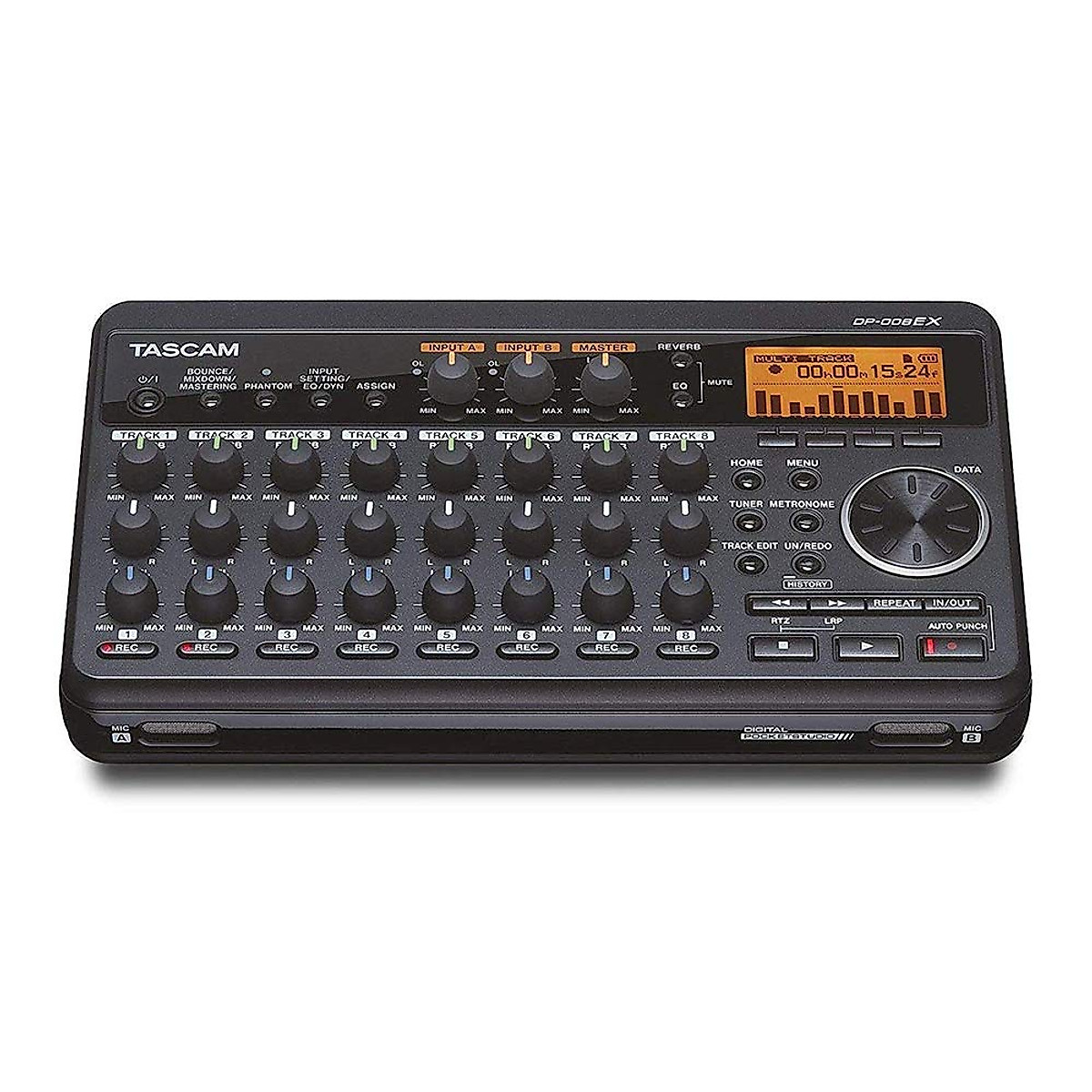 Tascam DP-008EX 8-Track Digital Pocketstudio with Tascam PS-P520E AC Power Adapter, Polsen HPC-A30 Headphones & 16GB Memory Card Bundle