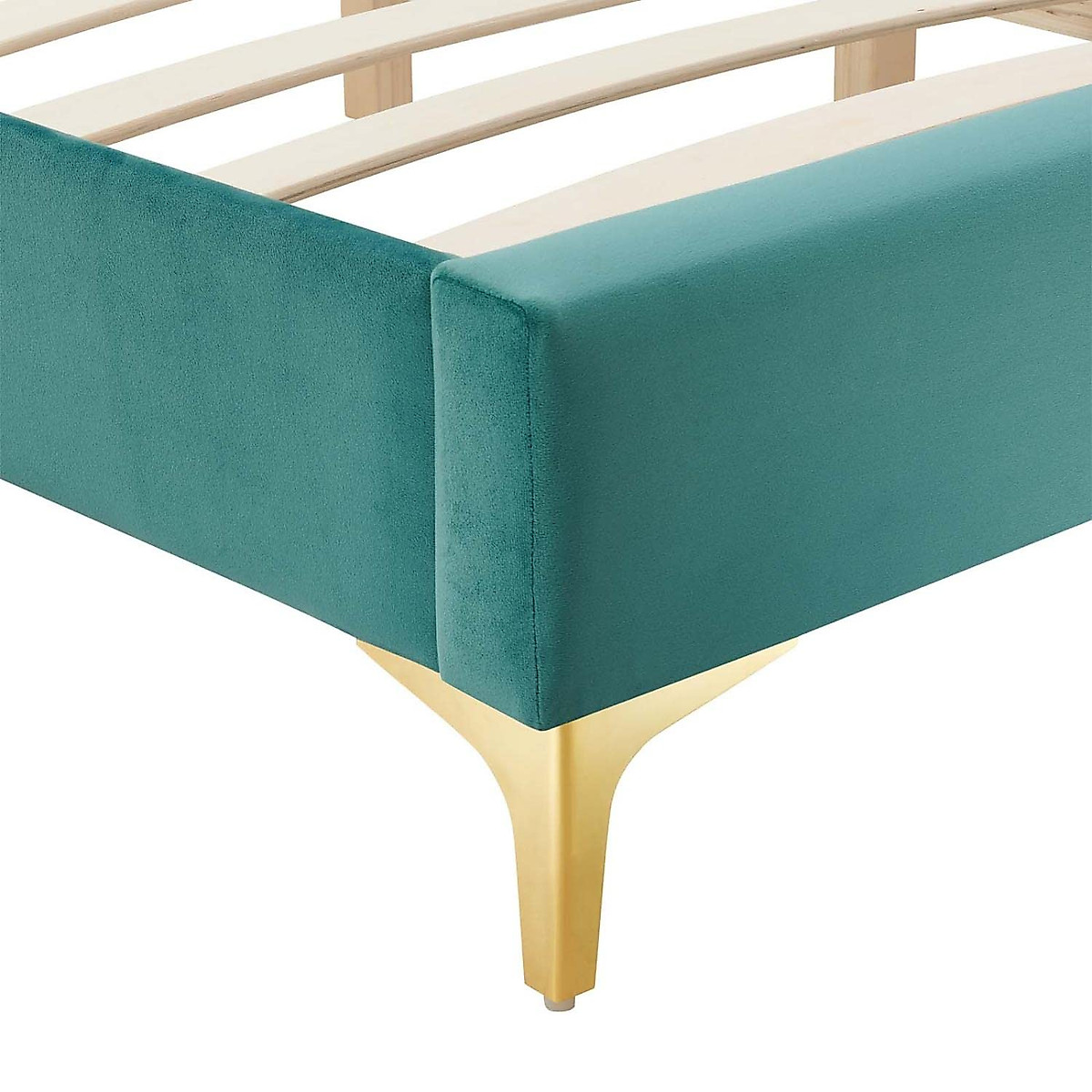 Modway MOD-6306-TEA Sutton Full Performance Velvet Bed Frame, Teal