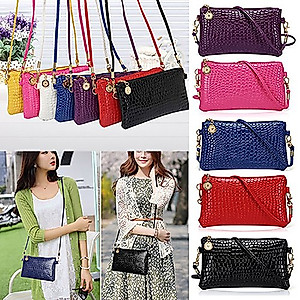 Bluelans® Fashion Women Shoulder Bag Tote Messenger Mini PU Leather Crossbody Satchel Handbag (Black)