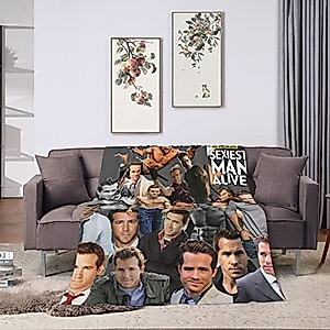 Ryan Reynolds Super Soft Flannel Blanket Warm Anti-Pilling Blanket Sofa Throw Blankets Air Conditioning Blankets Suitable for All Seasons 50"x40"
