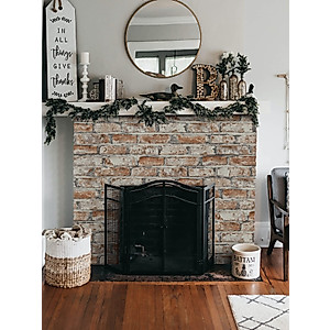 Brick Wallpaper Peel and Stick Wallpaper Brick Contact Paper for Walls Red 3D Brick Wallpaper Kitchen Wallpaper Faux Brick Self-Adhesive Removable Wallpaper for Bedroom Accent Wall Décor 17.3“×78.7”