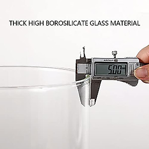 WDZCZDoo Flour and Cereal Container, Rice Dispenser 7.5L, Creative Glass Food Storge Container for Kitchen Organization and Pantry Store, Airtight Lid and Wooden Stand