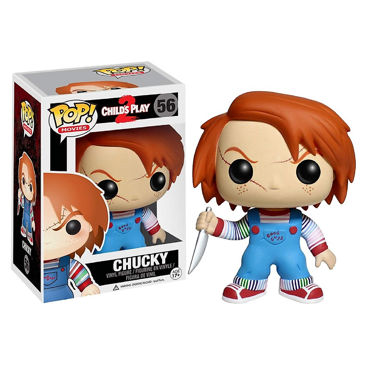 POP Child's Play 2 - Chucky Funko Pop! Vinyl Figure (Bundled with Compatible Pop Box Protector Case), Multicolor, 3.75 inches