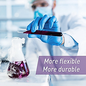 OMELAW Nitrile gloves Large Blue, Pack of 100, Latex Free Powder Free Glove Ambidextrous, Ultra-Strong, Non-Sterile Food Safe