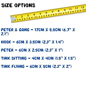 Pack of 5 Peter Pan, Wendy and His Gang Inspired Novelty Wall/Laptop/car Sticker/Nursery Décor Wall Sticker (Small)