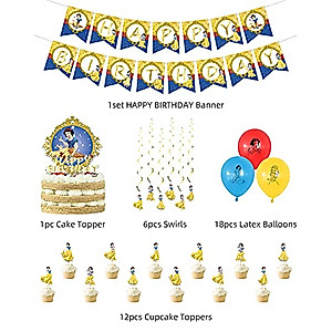 Nice Orange Birthday Party Supplies for Disney Princess, Snow White Theme Party Decoration