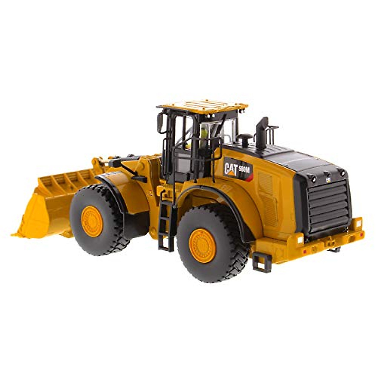 Diecast Masters CAT Caterpillar 980M Wheel Loader with Rock Bucket and Operator High Line Series 1/50 Diecast Model by 85543